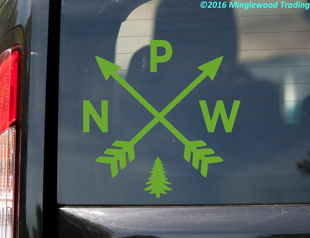 PNW Arrows Vinyl Sticker - Pacific Northwest Hiking Cascadia Washington ...