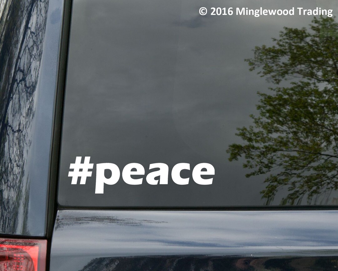 Peace peace Vinyl Decal Sticker Hashtag - Etsy