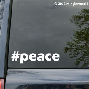 Peace #peace Vinyl Decal Sticker - Hashtag - Etsy