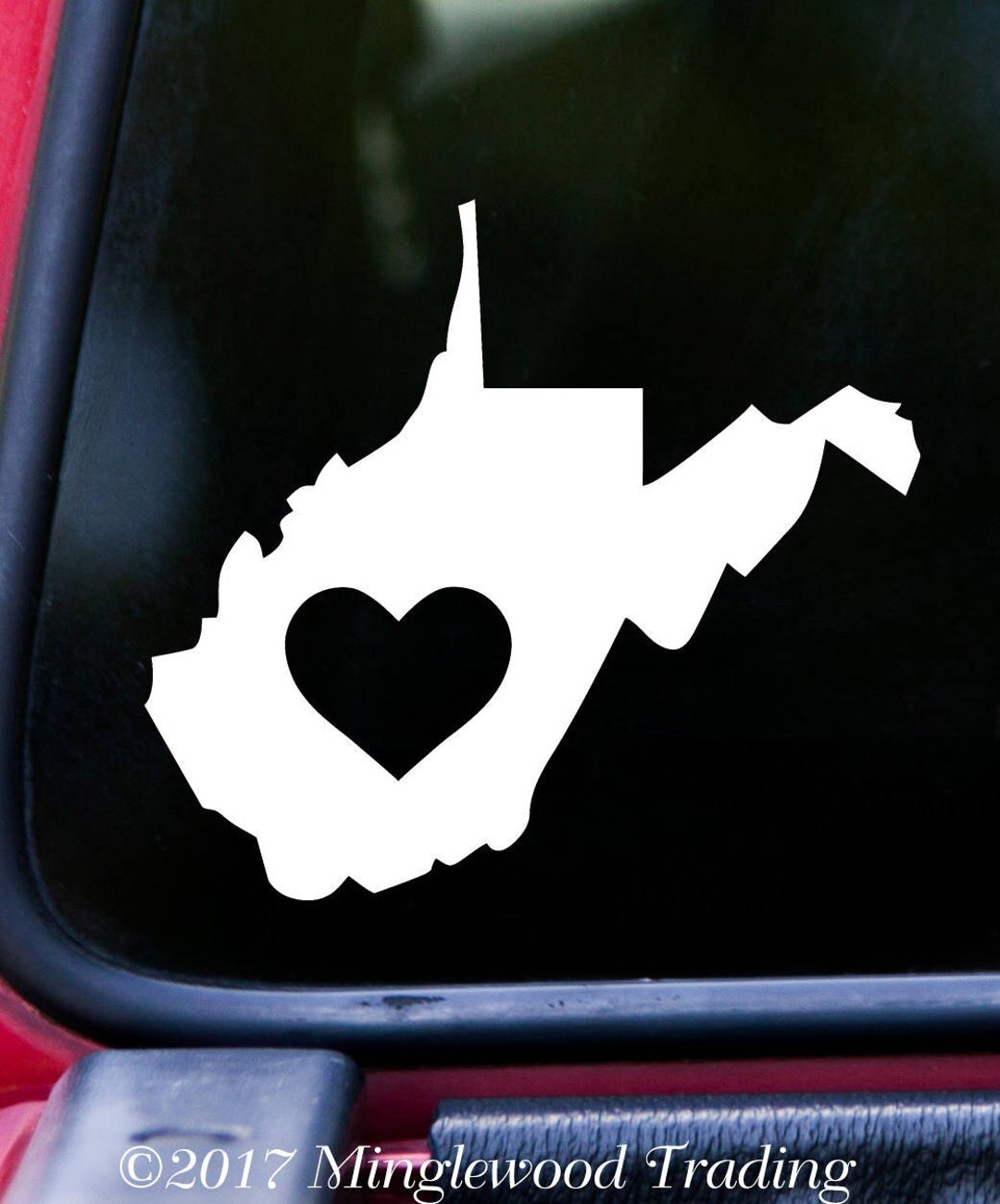 West Virginia Heart Vinyl Decal Sticker - Home State Charleston ...