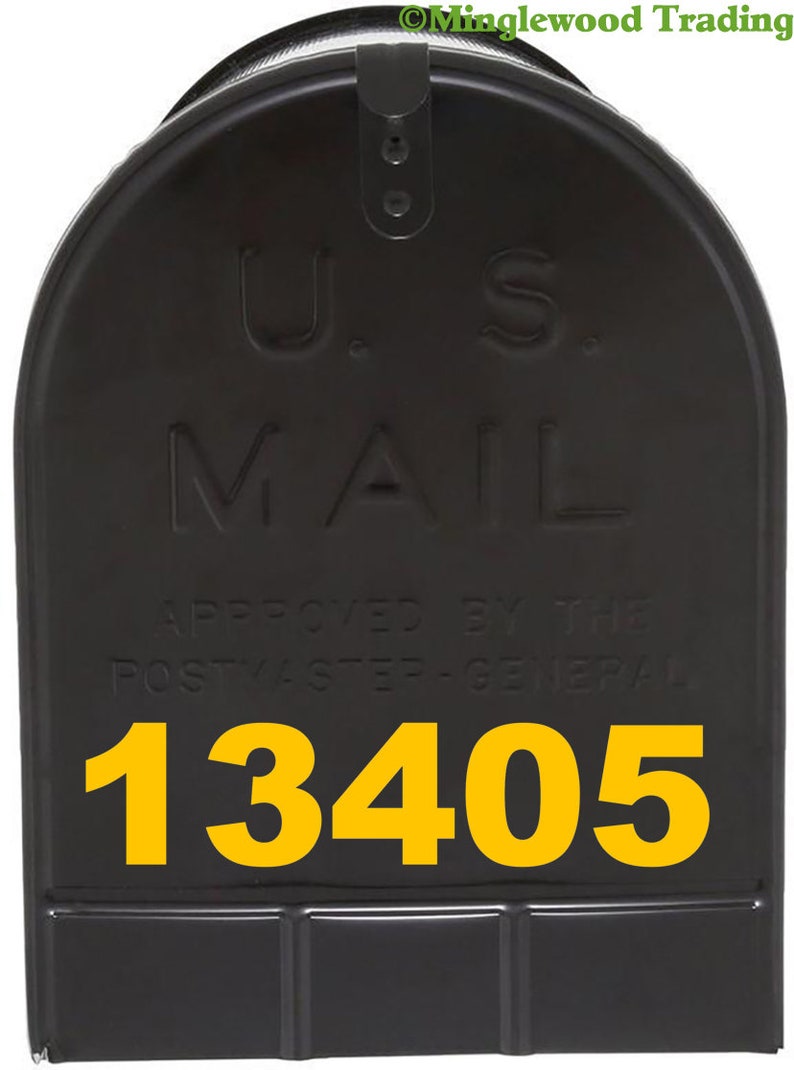 Bold Modern Mailbox Numbers Vinyl Sticker - 1" to 10" Tall - Name Home ...