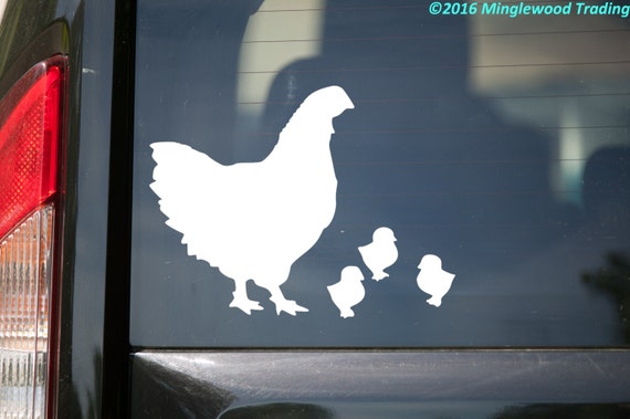 HEN & CHICKS Vinyl Decal Sticker Chicken Farm Country | Etsy