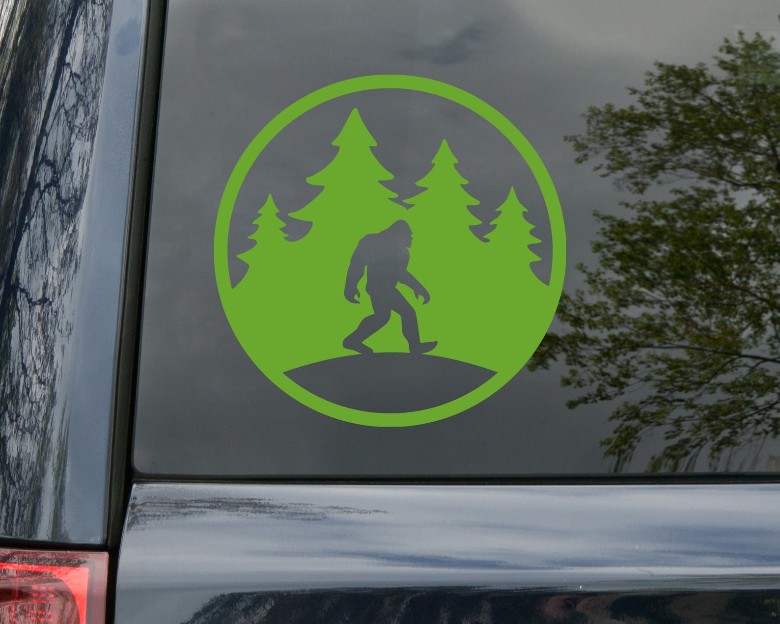 Bigfoot in Tree Line V10 Vinyl Decal Pine Trees Forest PNW | Etsy