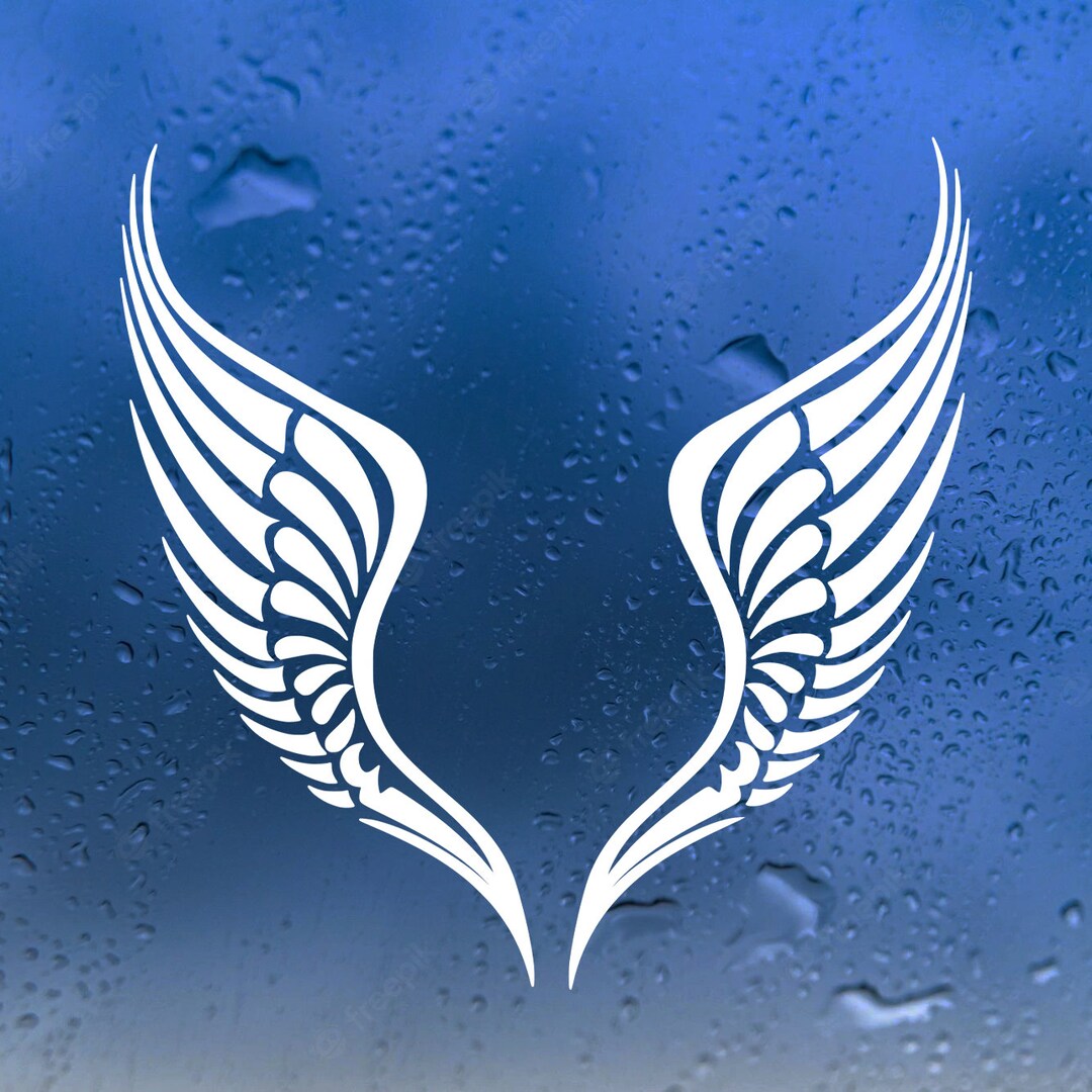 Angel Wings Vinyl Decal V14 Custom Wing Stickers Die Cut Sticker - Etsy