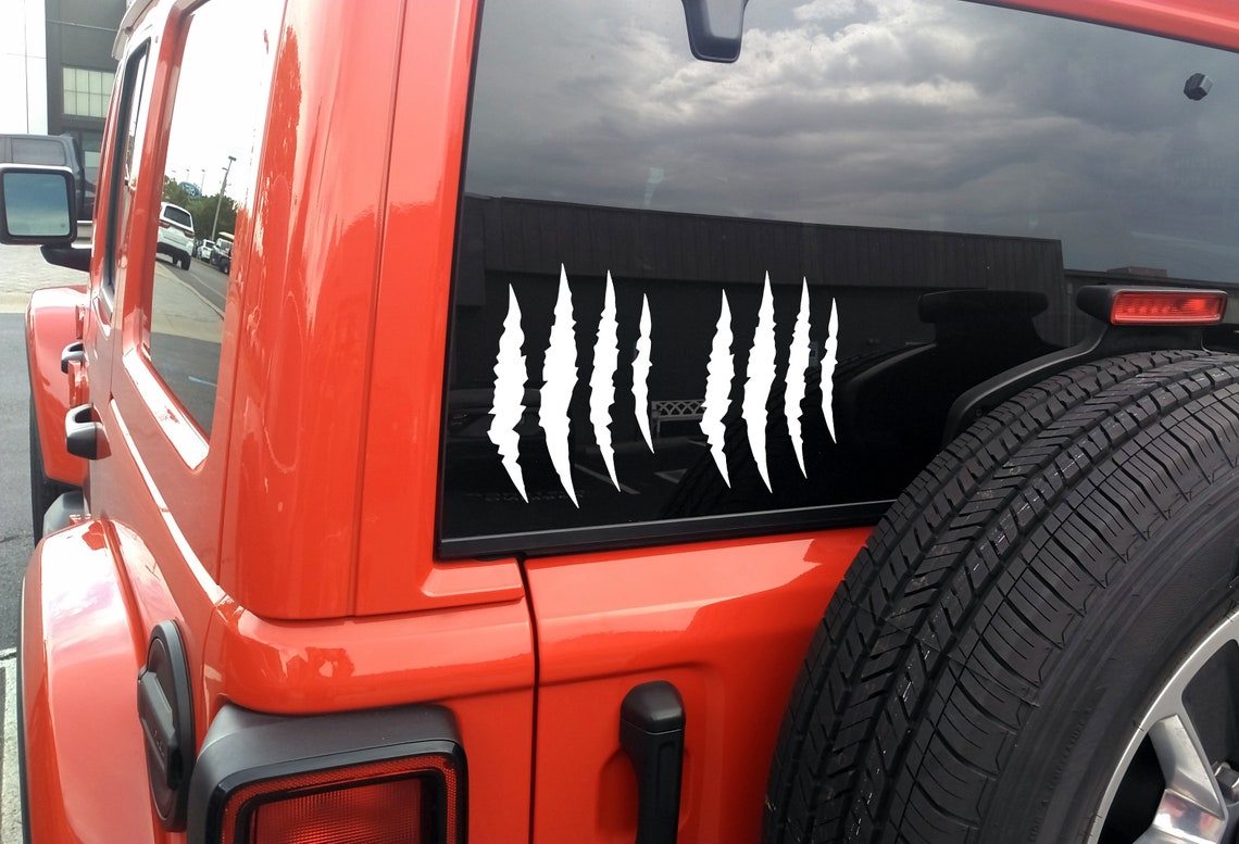 Claw Scratch Marks Vinyl Decal | Custom Color/size Halloween Decoration ...