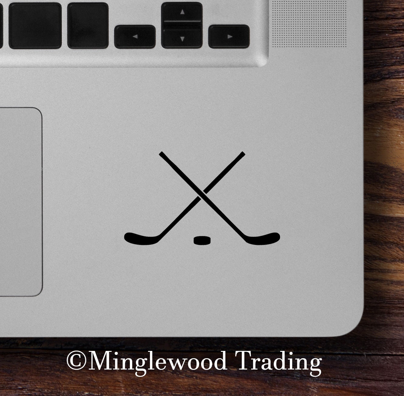 CROSSED HOCKEY STICKS With Puck Vinyl Decal Sticker Ice | Etsy