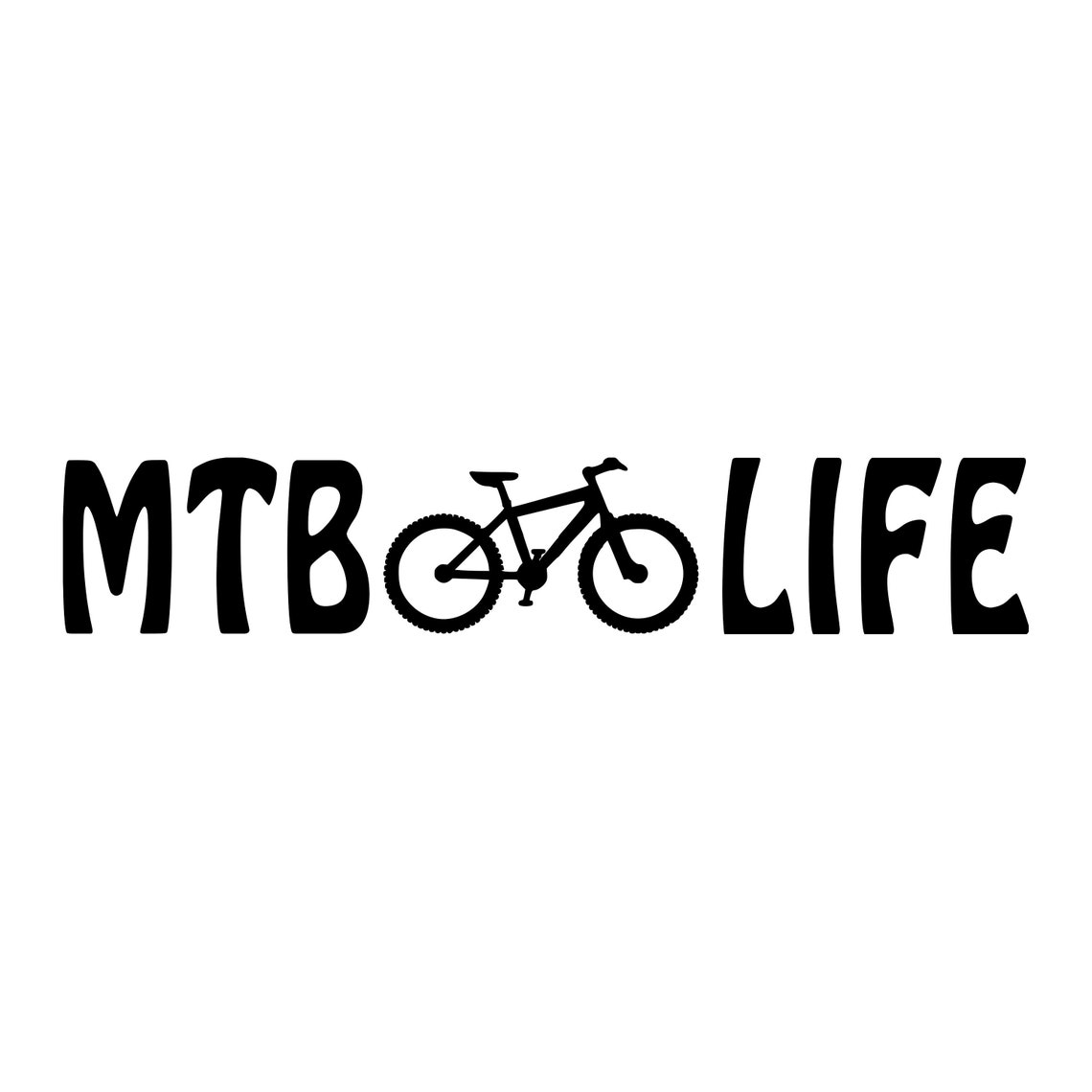MTB LIFE Vinyl Decal Sticker Mountain Bike | Etsy