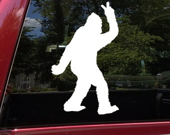 Bigfoot Peace Sign Sticker - Etsy