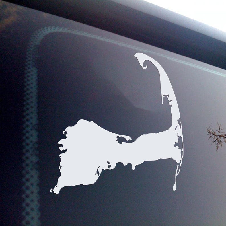 Cape Cod Outline Vinyl Decal – Massachusetts Map – New England Car ...