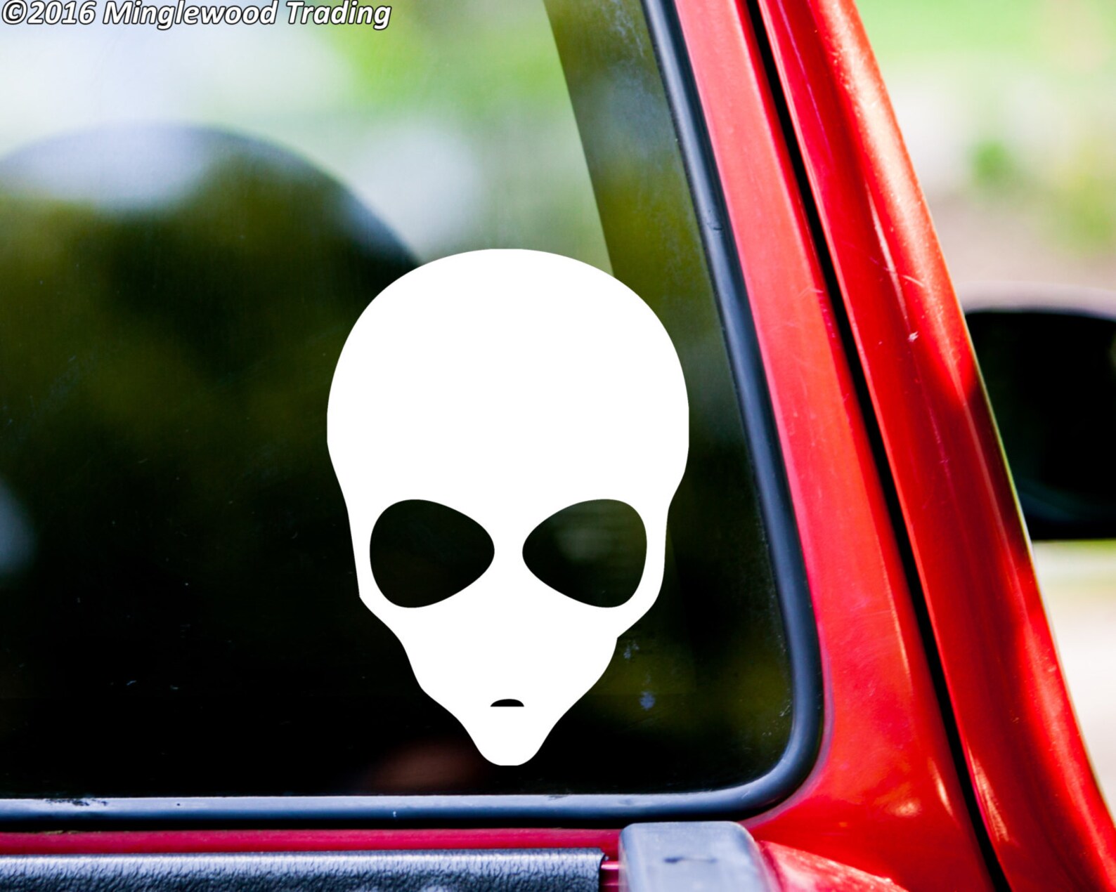 ALIEN Head Vinyl Decal Sticker Space UFO Martian NASA Area | Etsy