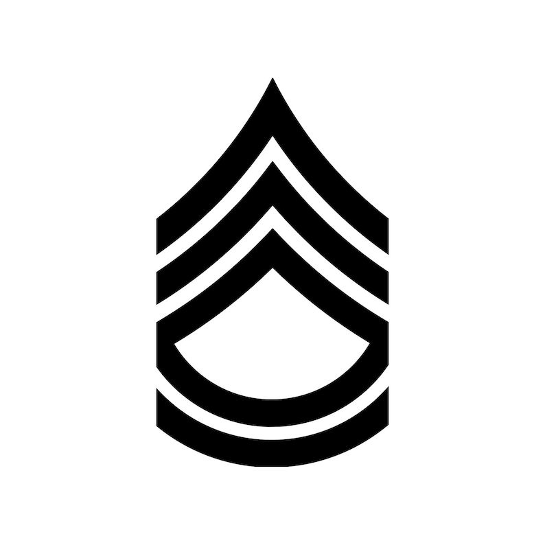 US Army E7 Sergeant First Class Insignia Vinyl Decal | Etsy