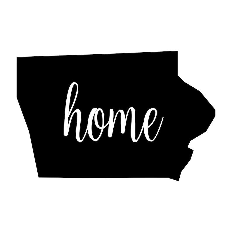 IOWA Vinyl Decal Sticker Home State IA Hawkeyes - Etsy