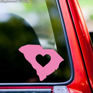 South Carolina Heart Vinyl Decal Sticker Home State Love SC - Etsy