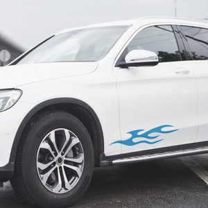 Flame Custom Vinyl Stickers V6 | Mirrored 2-pack | Small to Large ...