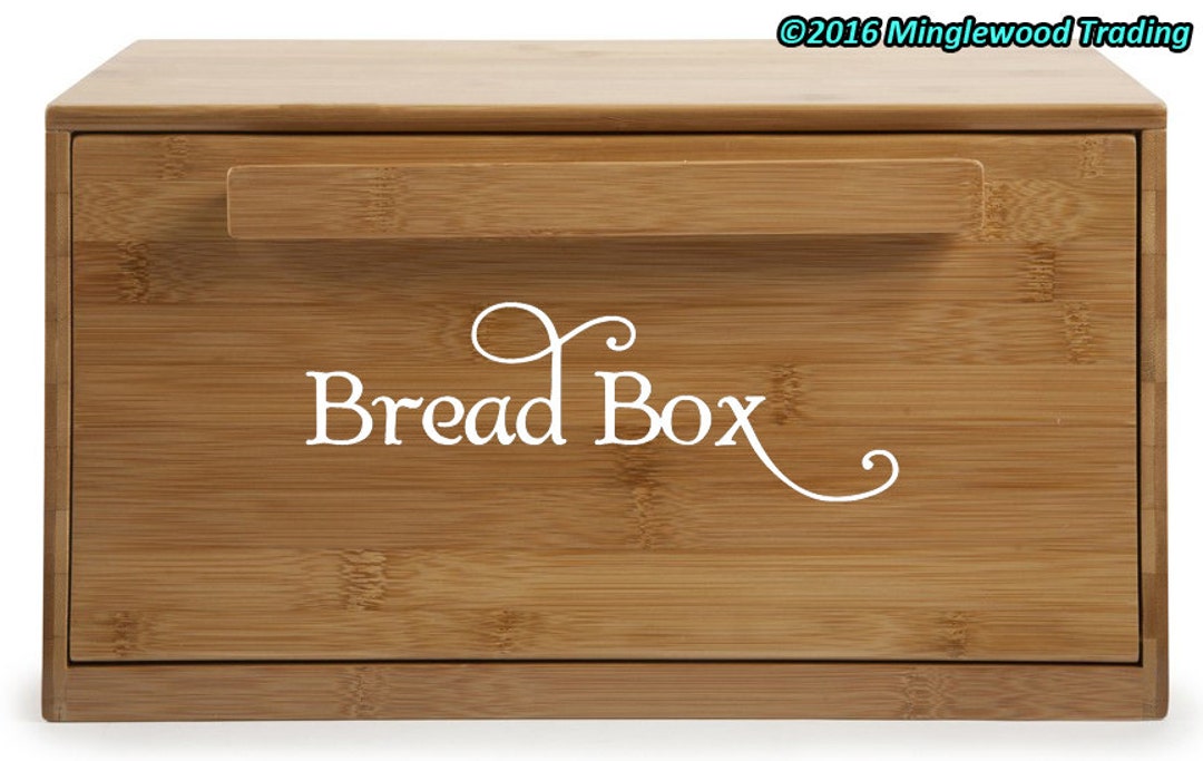Bread Box Vinyl Decal Sticker - - Kitchen Breadbox Bread Bin Label ...