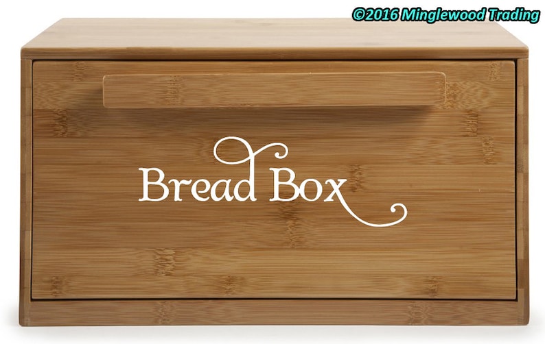 Bread Box Vinyl Decal Sticker - - Kitchen Breadbox Bread Bin Label ...
