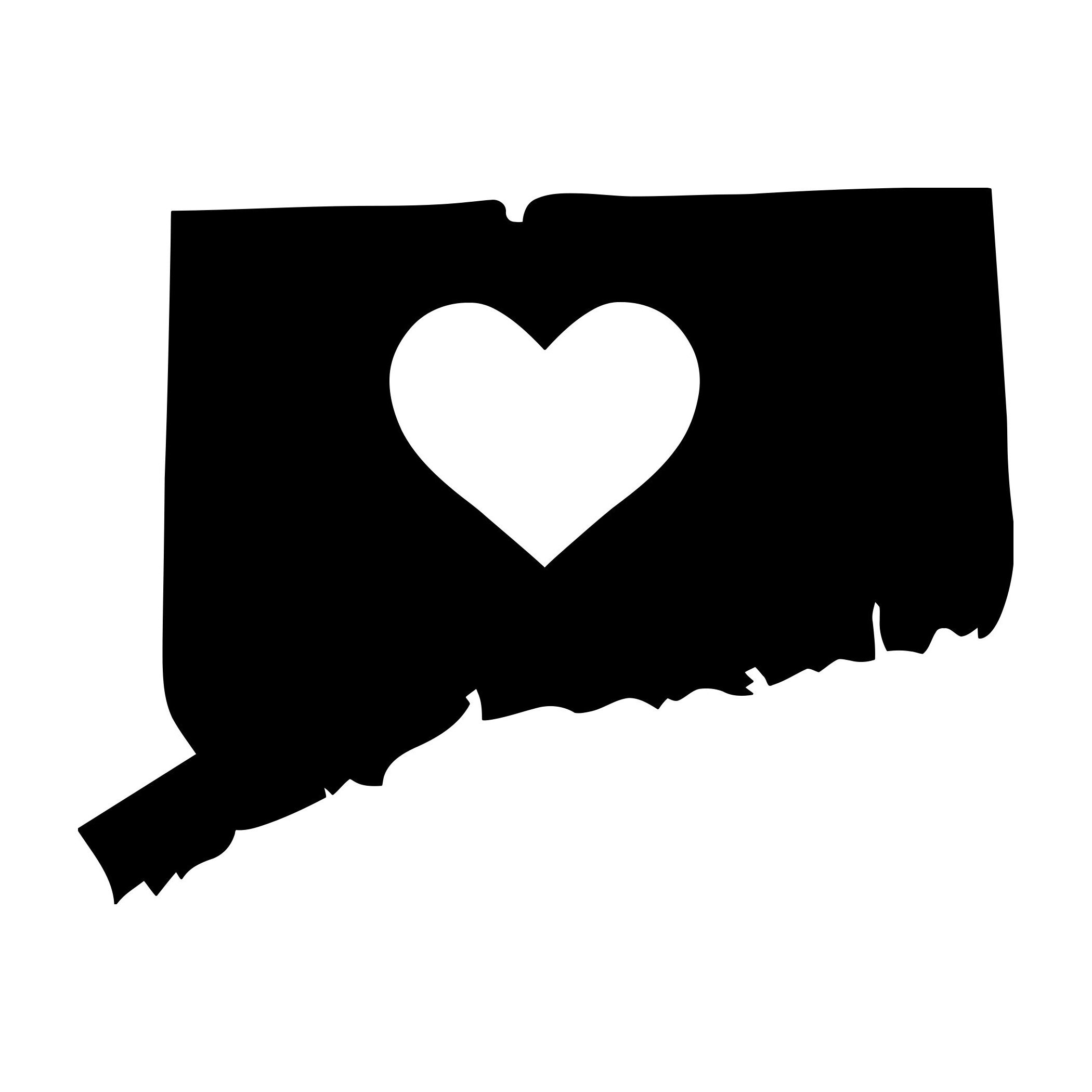 CONNECTICUT HEART State Vinyl Decal Sticker Love CT | Etsy
