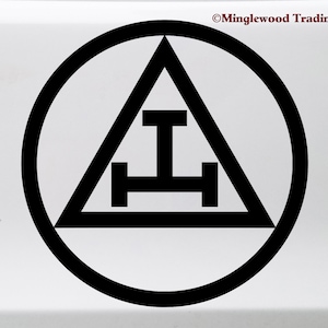 Triple Tau Vinyl Sticker - Royal Arch Mason Emblem Symbol - Die Cut ...