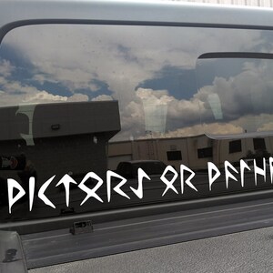 Victory or Valhalla in Runes Vinyl Decal V2 - Elder Futhark Viking ...
