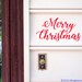 Merry Christmas Vinyl Decal Sticker V2 | Door Greeting Xmas Holiday ...