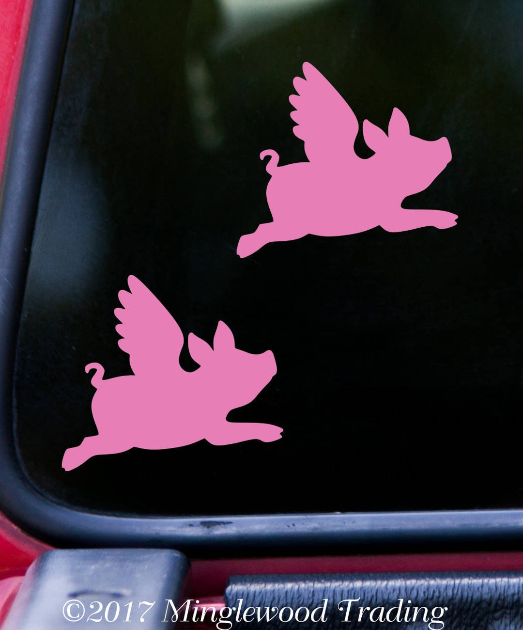 2x Flying Pig 2.5" X 2.25" Vinyl Decal Stickers - Wings - When Pigs Fly ...