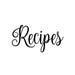 Recipes Label Fancy Font | Custom Color Vinyl Decal Sticker for Box ...