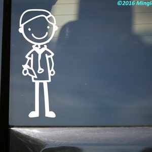 Male Doctor EMT or Nurse - Vinyl Decal Sticker - Paramedic ER Hospital ...