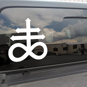 Leviathan Cross Brimstone Symbol Vinyl Decal V2 - Sulfur Infinity Satan ...