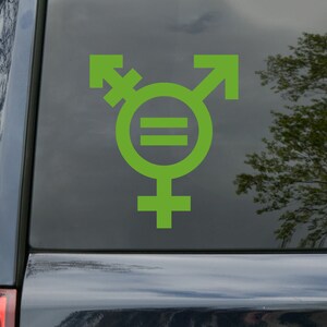Transgender Equality Symbol Vinyl Decal Gender Male Female Die Cut ...