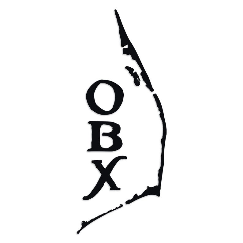 Outer Banks OBX V4 Vinyl Decal Ocracoke Roanoke Island Coastal Map Car ...