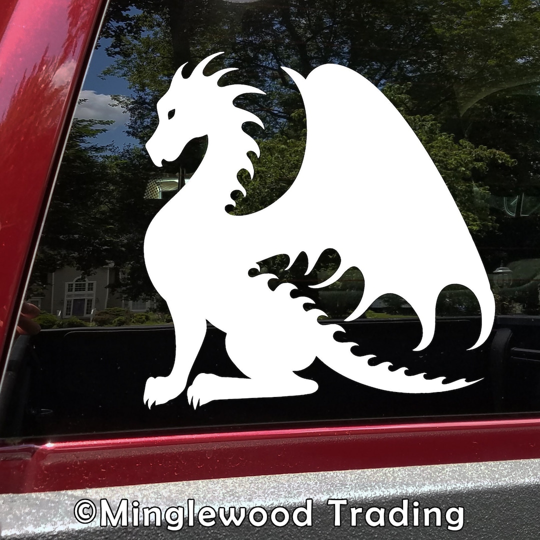 Dragon Vinyl Decal Sticker - V3- Wyvern Fantasy Folklore Medieval - Etsy