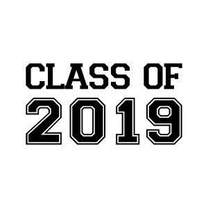 Class of 2019 Vinyl Decal Sticker Graduation High School - Etsy