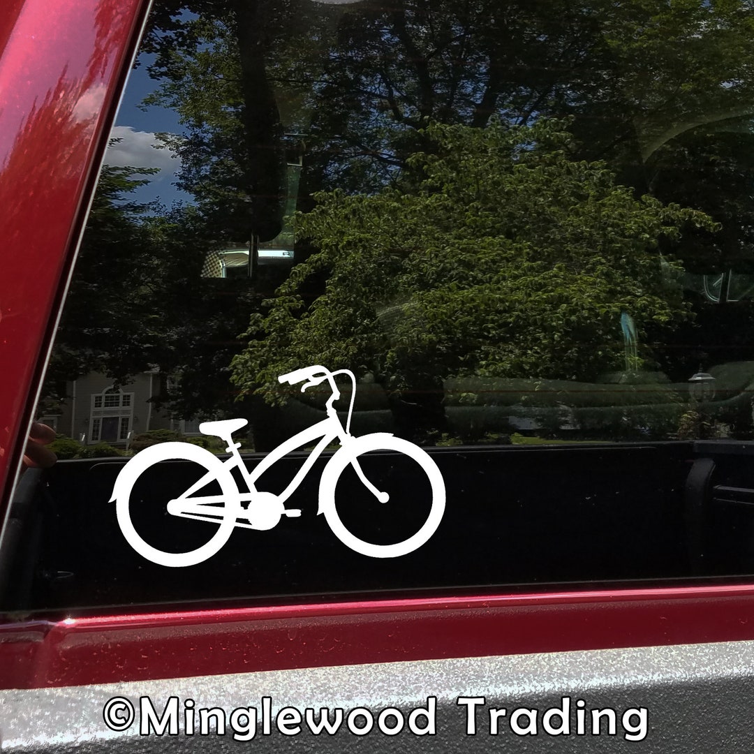 Beach Cruiser Bike - Vinyl Decal Sticker - Bicycle Biking - Etsy