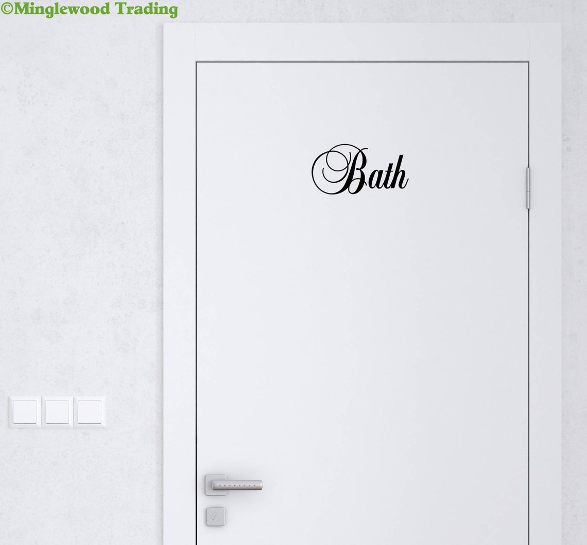 Bath Vinyl Decal Sticker Bathroom Toilet Water Closet Shower - Etsy