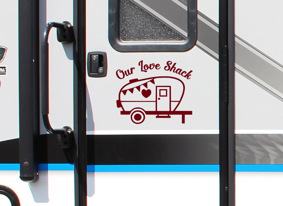Our Love Shack Vinyl Decal Camping Travel Trailer RV | Etsy