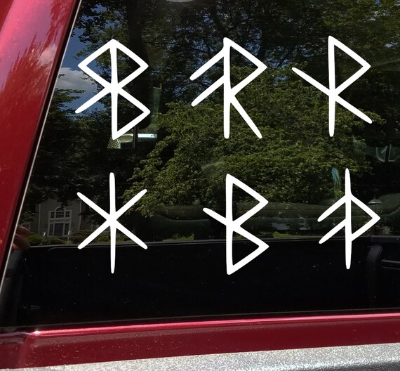 Set of 6 Viking Bind Rune Vinyl Decals Peace Grace Energy | Etsy