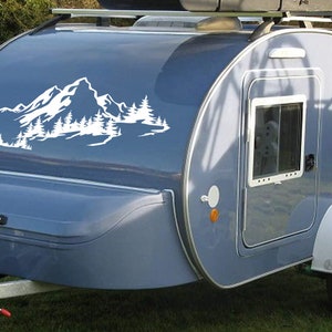 Mountains and Forest Vinyl Decal V7 - 4x4 Camping RV Graphics - Die Cut ...