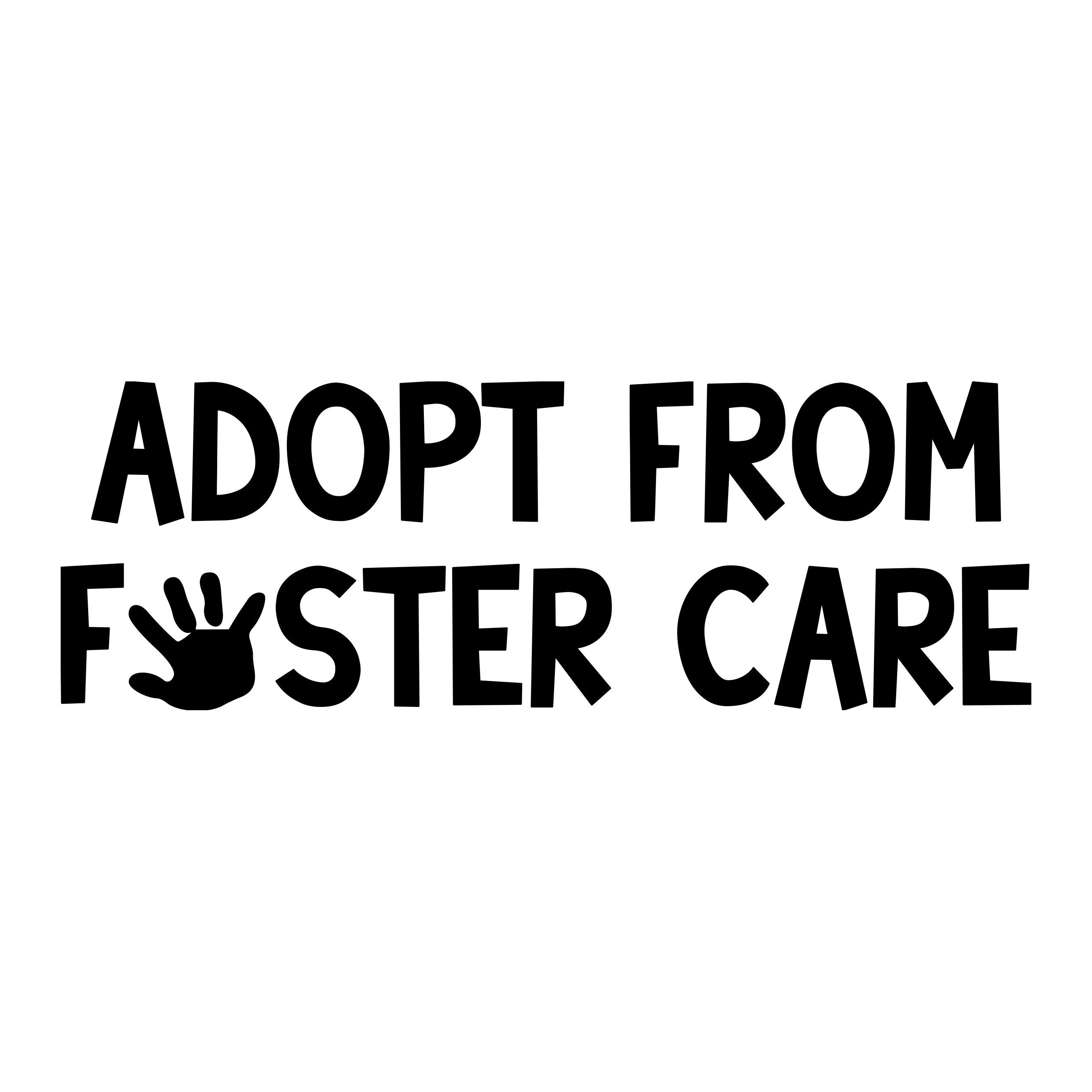Adopt From Foster Care Vinyl Decal Sticker Child Handprint | Etsy