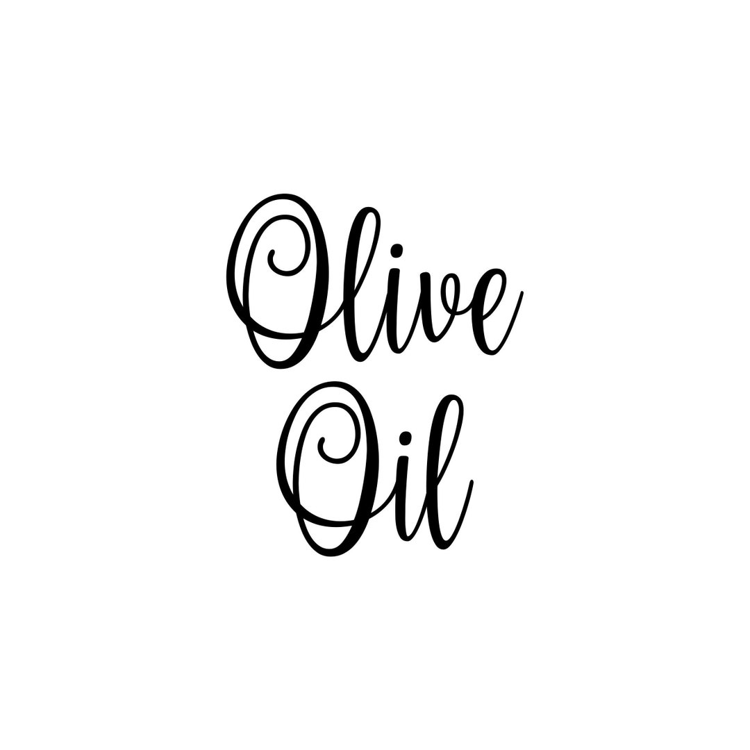 Olive Oil Vinyl Sticker - Kitchen Pantry Home Organization Label - Die ...