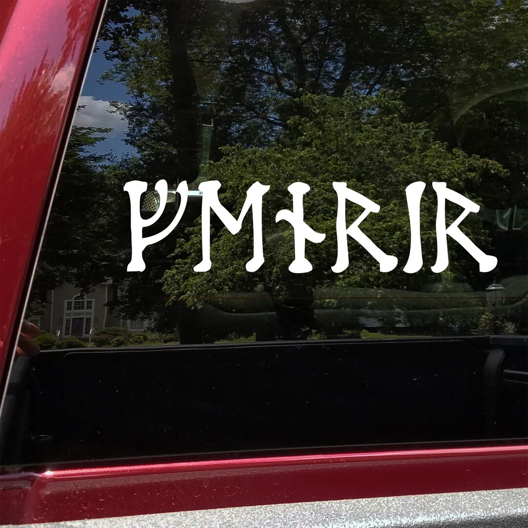 Fenrir in Younger Futhark Runes V4 Wolf Vinyl Decal Norse Viking Celtic ...