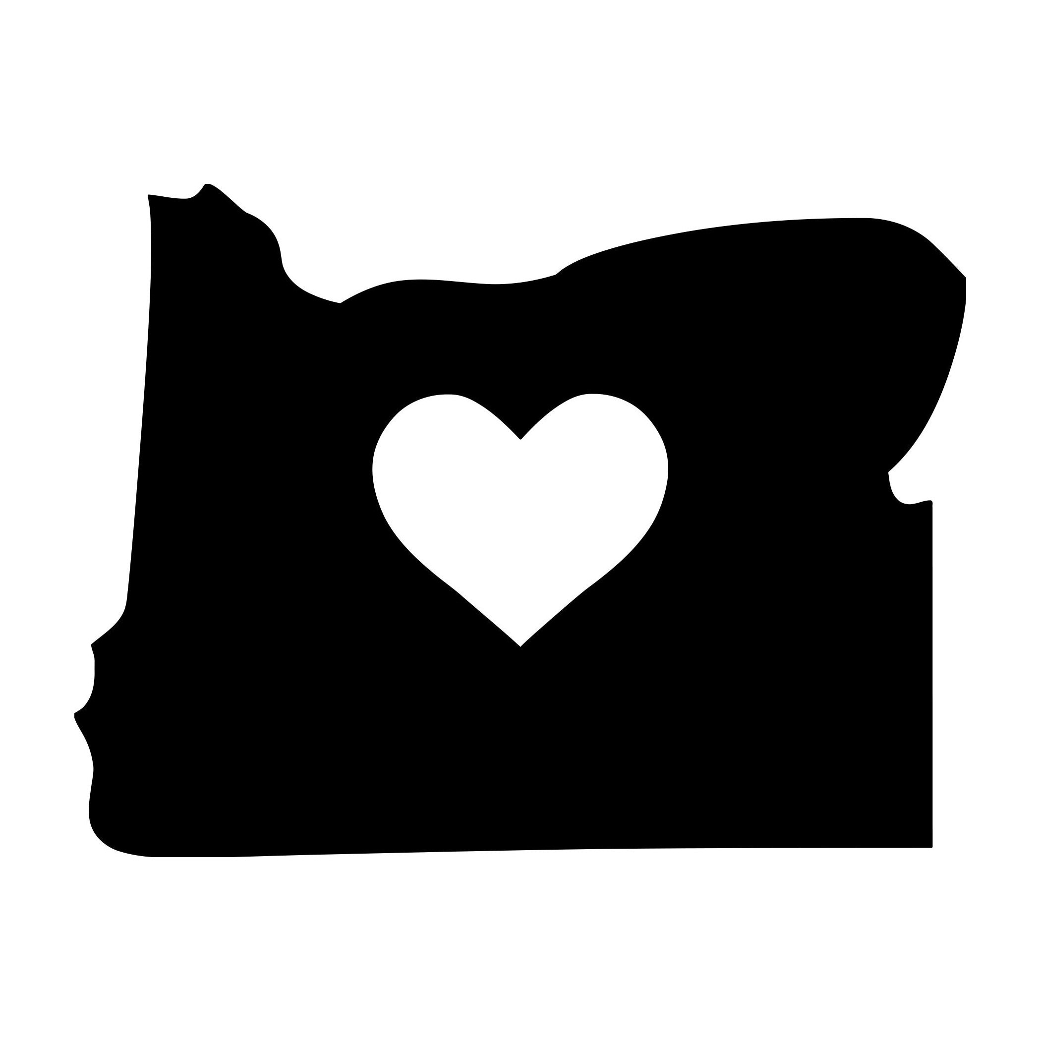 OREGON HEART Vinyl Decal Sticker Home State Love OR | Etsy