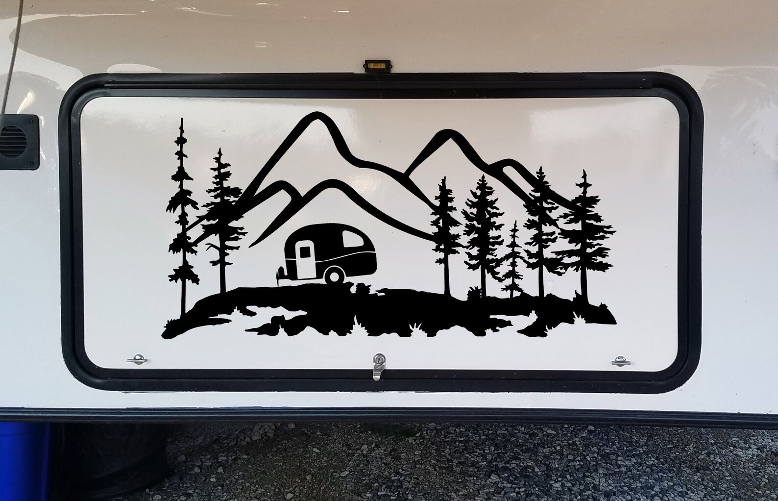 Mountain Travel Trailer Scene V2 Vinyl Decal Camping - Etsy