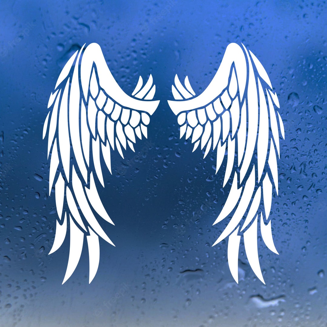 Angel Wings Vinyl Decal V1 | Custom Wing Stickers | Die Cut Sticker - Etsy