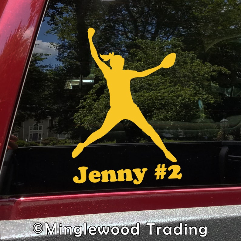 Softball Pitcher V2 With Personalized Name Vinyl Decal - Etsy