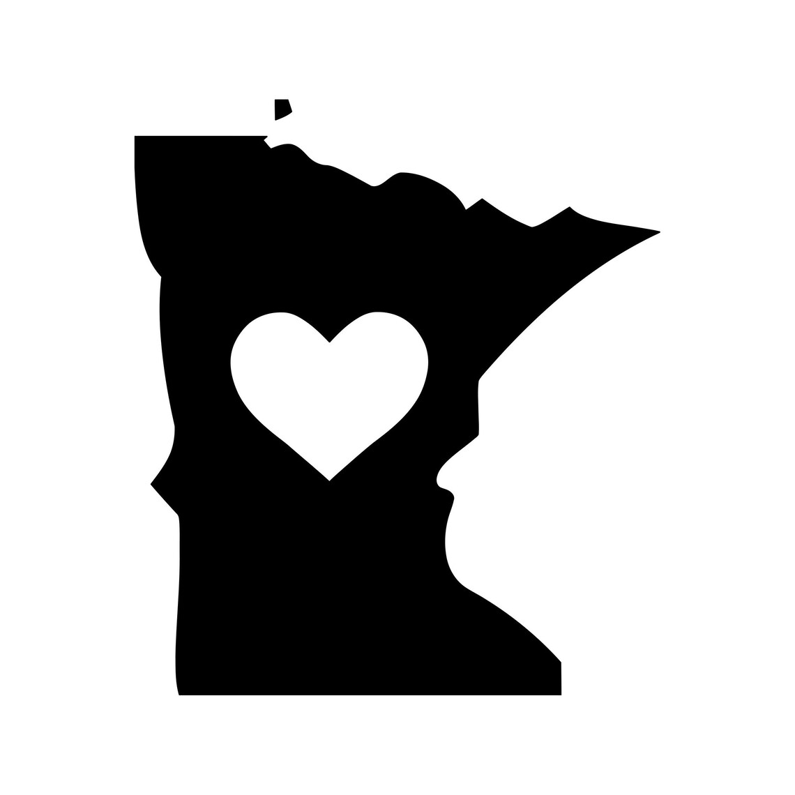 Minnesota Heart Vinyl Decal Sticker State Love MN - Etsy