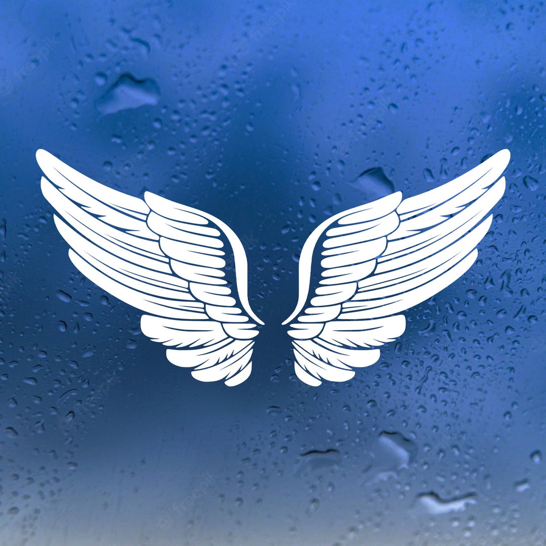 Angel Wings Vinyl Decal V9 | Custom Wing Stickers | Die Cut Sticker - Etsy