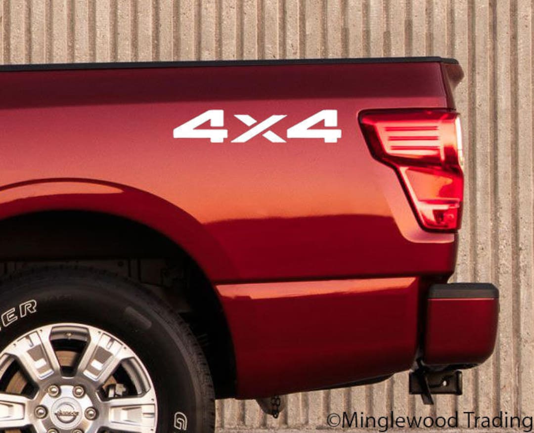 Pair 4X4 - V1 Vinyl Decals - 4 by 4 off Road 4 X 4 Truck 4 Wheel Drive ...