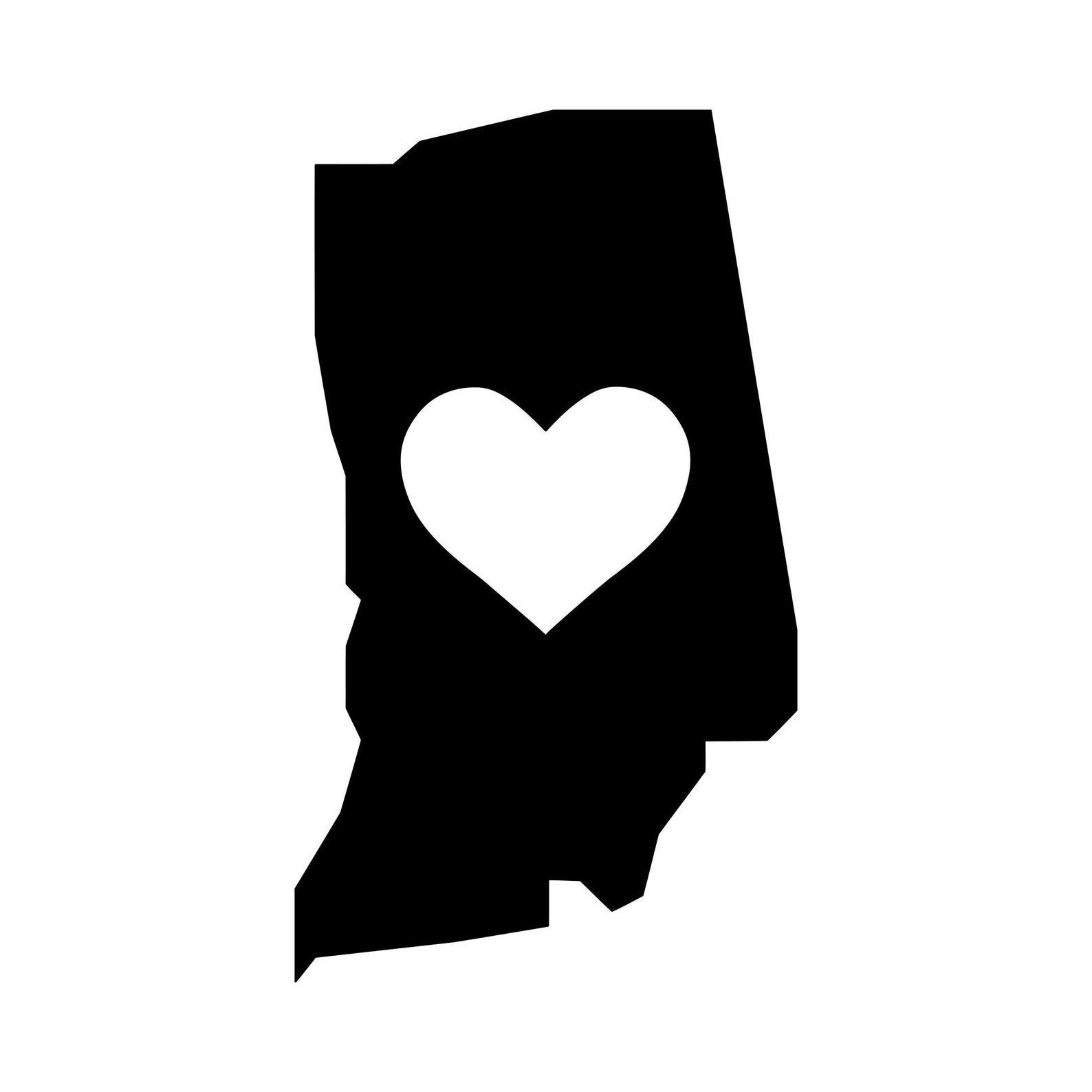 Indiana Heart Vinyl Decal Sticker - Home State IN Hoosier - Etsy