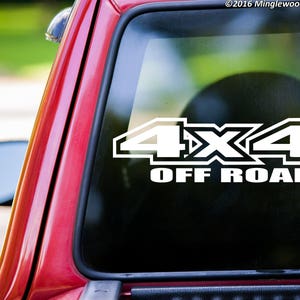 Pair 4X4 off Road V4 Vinyl Decal Stickers - 4 by 4 Truck 4 X 4 4-wheel ...