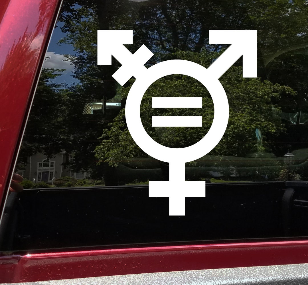Transgender Equality Symbol Vinyl Decal Gender Male Female Die Cut ...